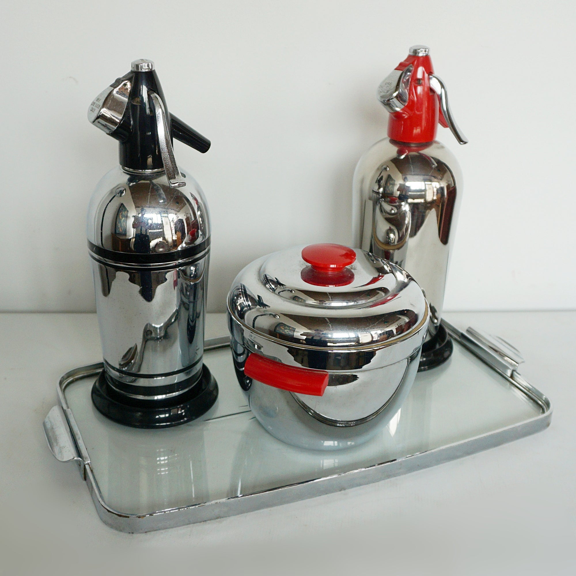 Soda Syphon Set Chromed Mid-Century - Jeroen Markies Art Deco – Markies ...